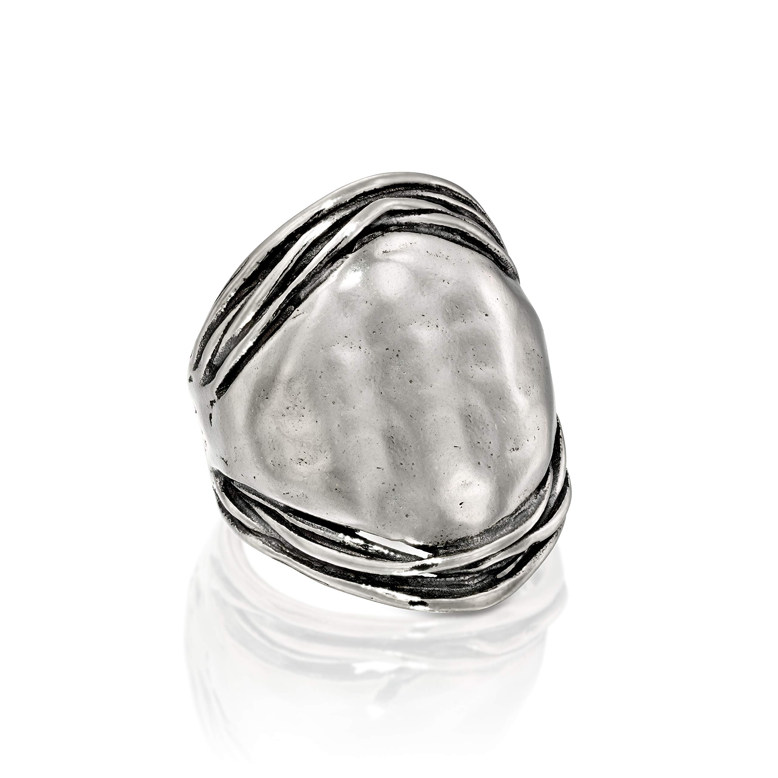 PZ Paz Creations .925 Sterling Silver Hammered Ring (5)