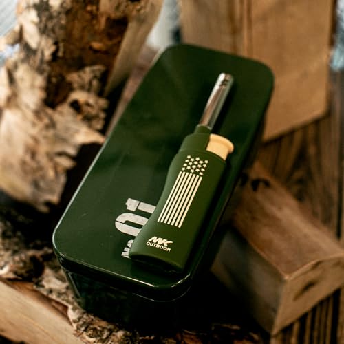 MK Lighter 5pcs. Outdoor Series Candle Lighters, Windproof Torch Flame, Ideal Lighters for Candles, BBQ Grills, Camping Lighters, Outdoor Activities, Refillable Butane, Multipurpose Lighters