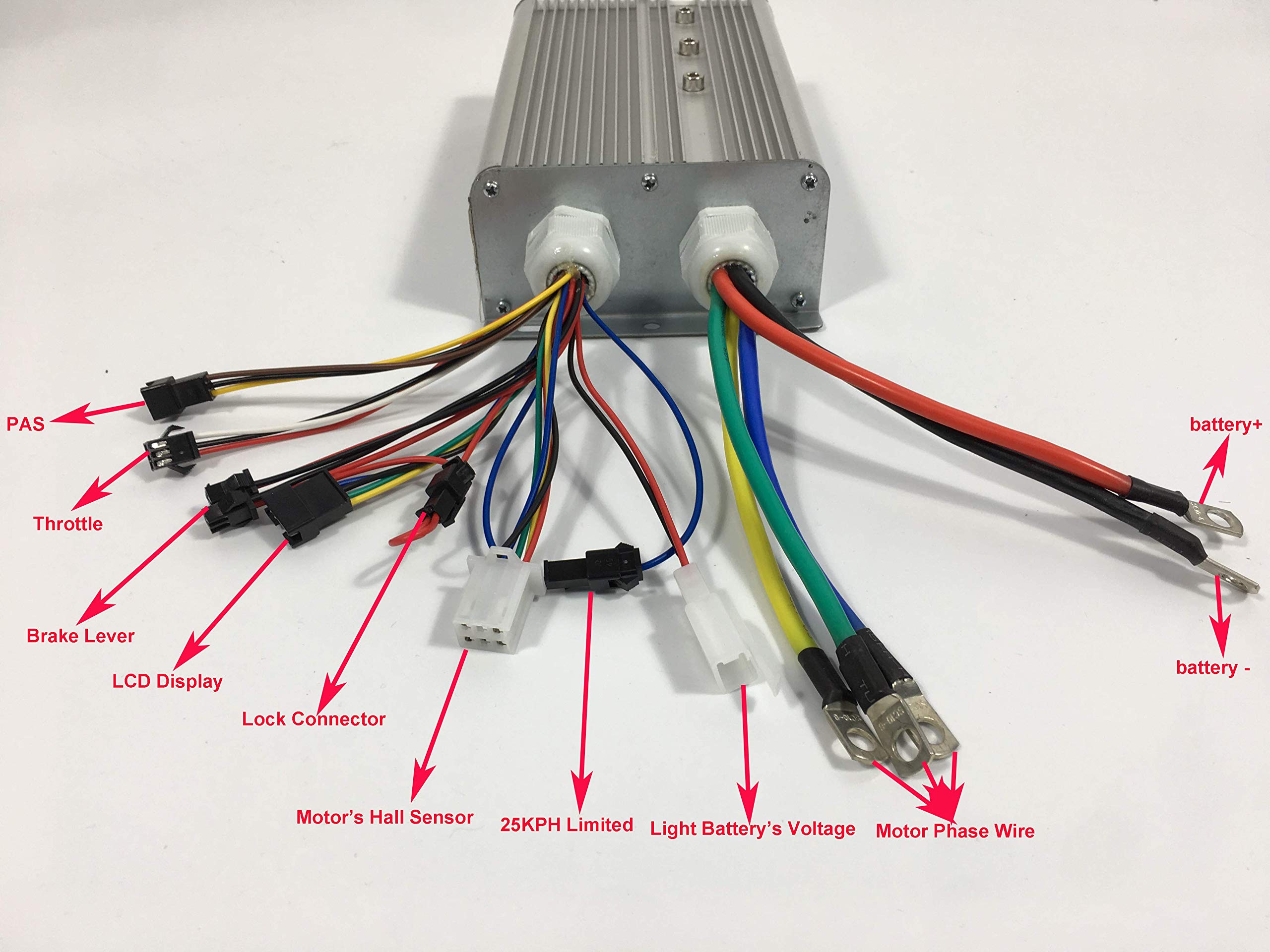 NBpower 48V/72V 80A Brushless Sine Wave Controller, SW900 Display,E-Bike Hub Motor Controller for 3000W -5000W Electric Bicycle Kit.