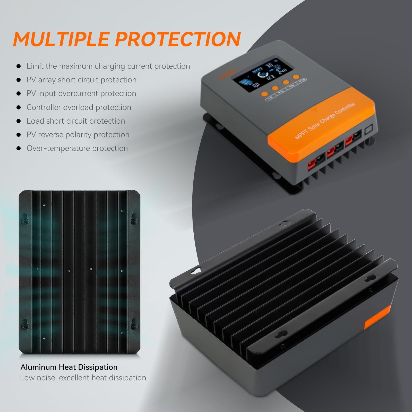 PowMr 60 amp MPPT Solar Charge Controller 12V/24V/36V/48V DC Input 60A MPPT Charge Controller Max PV Input 160V LCD Display Solar Panel Regulator for LiFePO4 Gel Flooded Lead-Acid and Lithium Battery