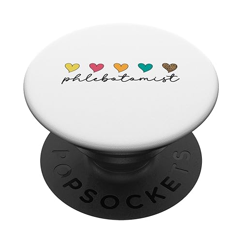 Phlebotomist Hearts Phlebotomy Phlebotomist PopSockets Standard PopGrip