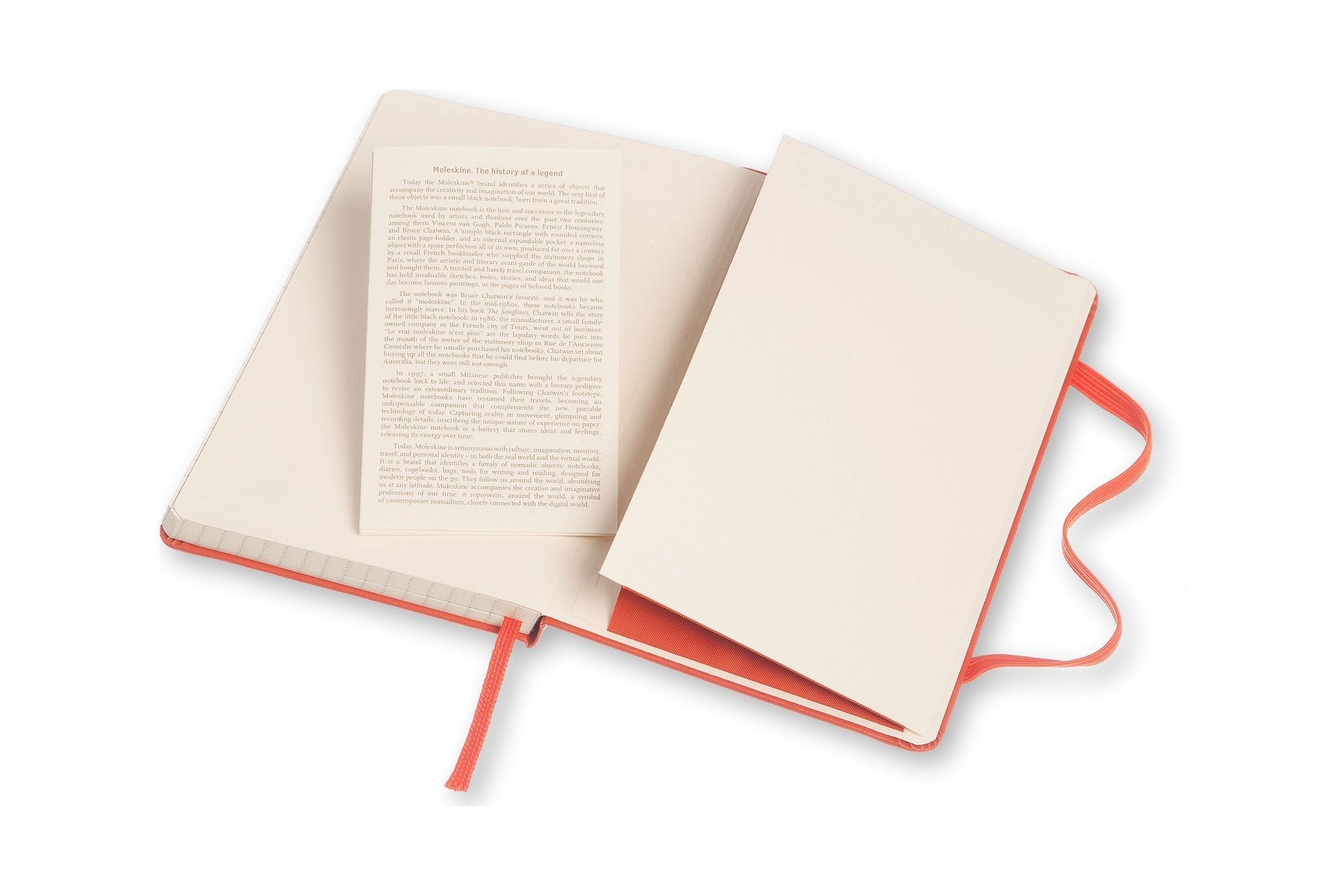 Moleskine Classic Notebook, Pocket, Squared, Coral Orange, Hard Cover (8051272893731)