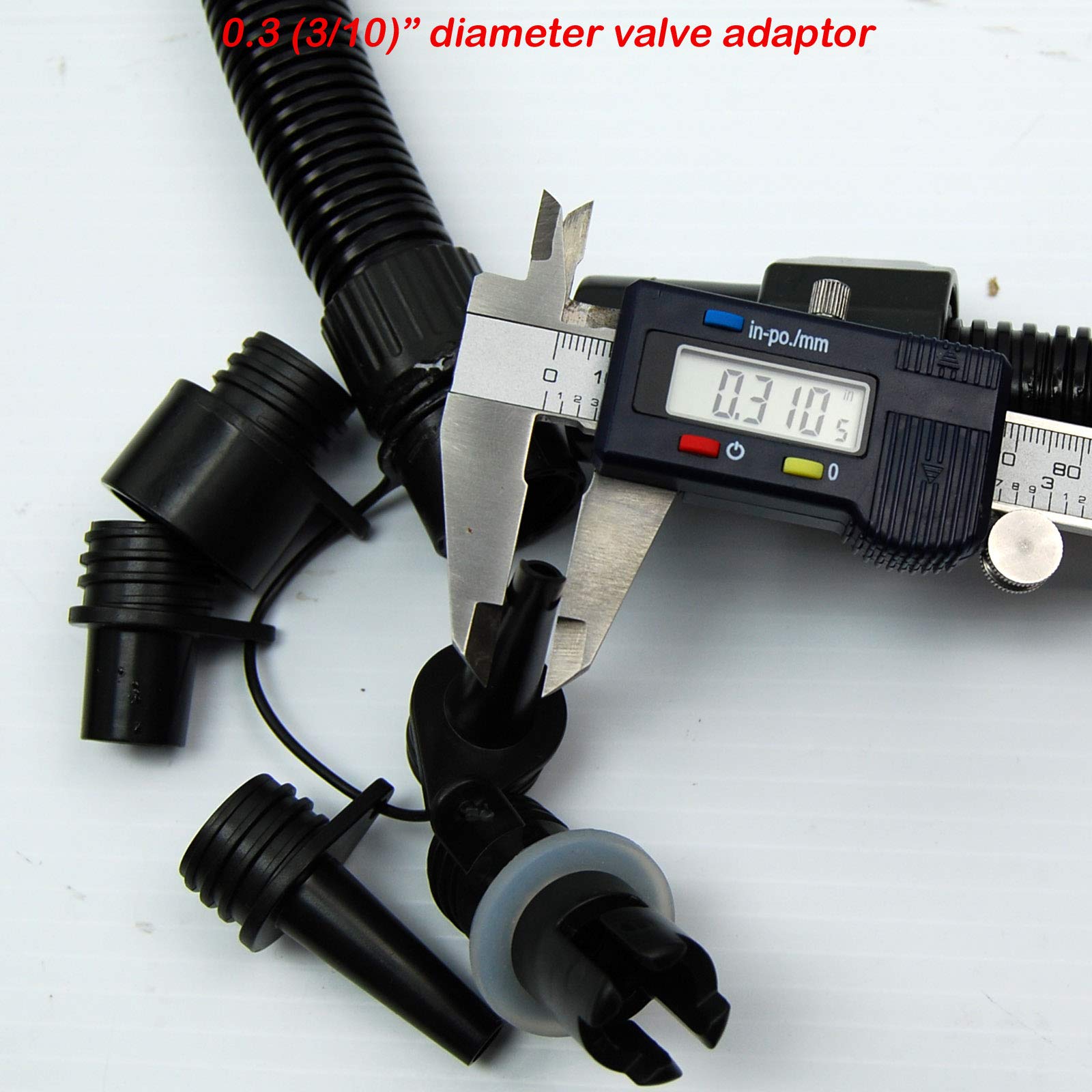 Nylon Air Hose Kit for Seamax 20PSI SUP Electric Air Pump (Version 2: SUP Hose with Multiple Adapters)