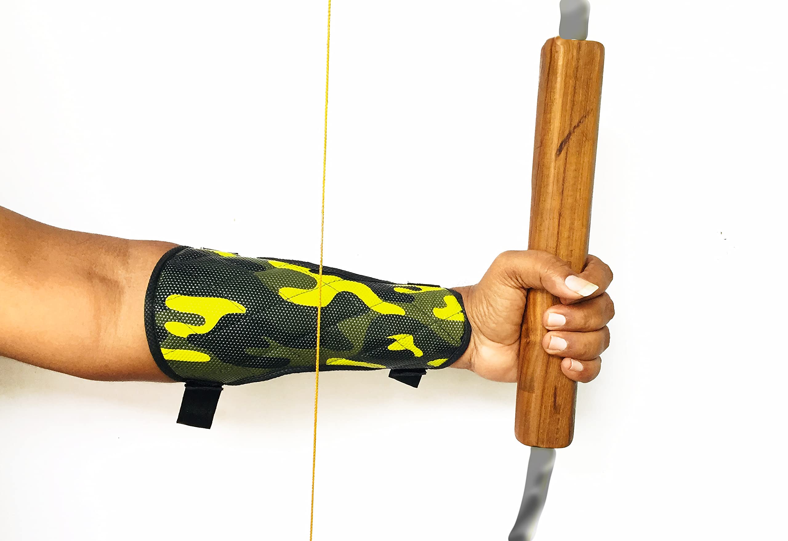 SQL Archery Arm Guard For Men Women & Kids, Artificial Leather, 3 Layer Safety with Hook & Loop Fasteners & Adjustable Clips, Perfect Hold, Arm Guard Forearm Protector, Bracer β (Orange)