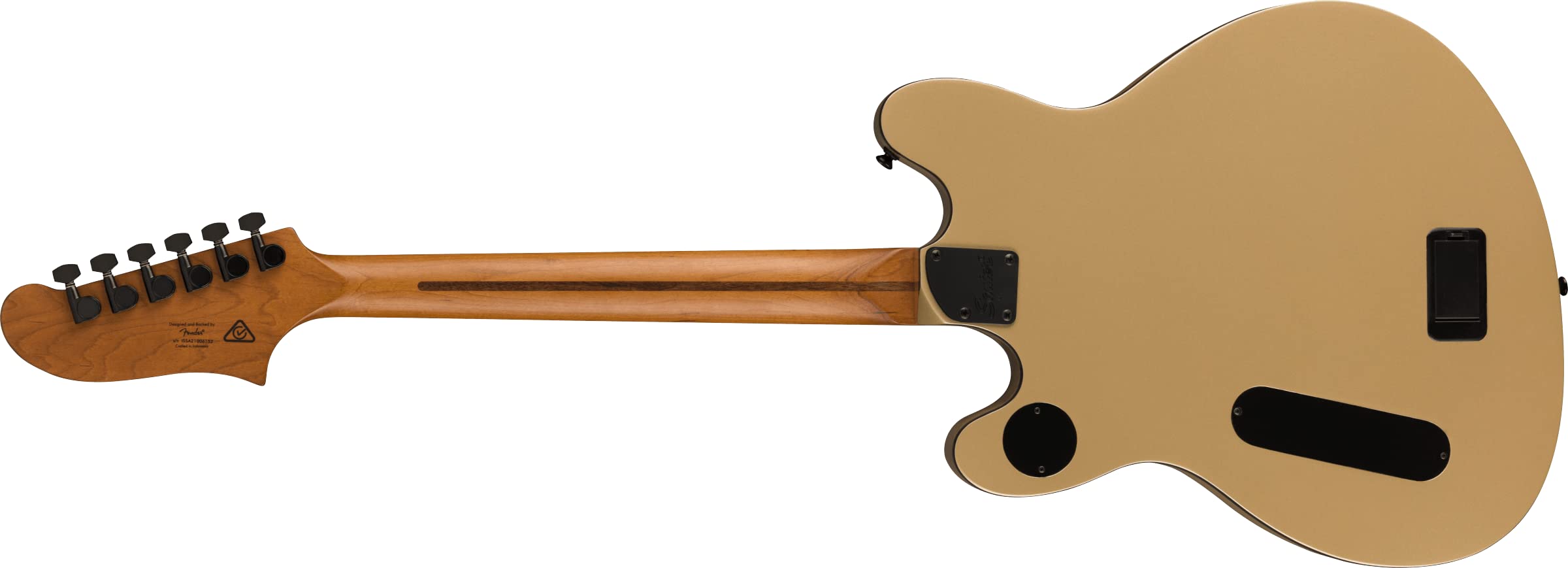 Squier Contemporary Active Starcaster Electric Guitar, with 2-Year Warranty, Shoreline Gold, Roasted Maple Fingerboard, Black Pickguard