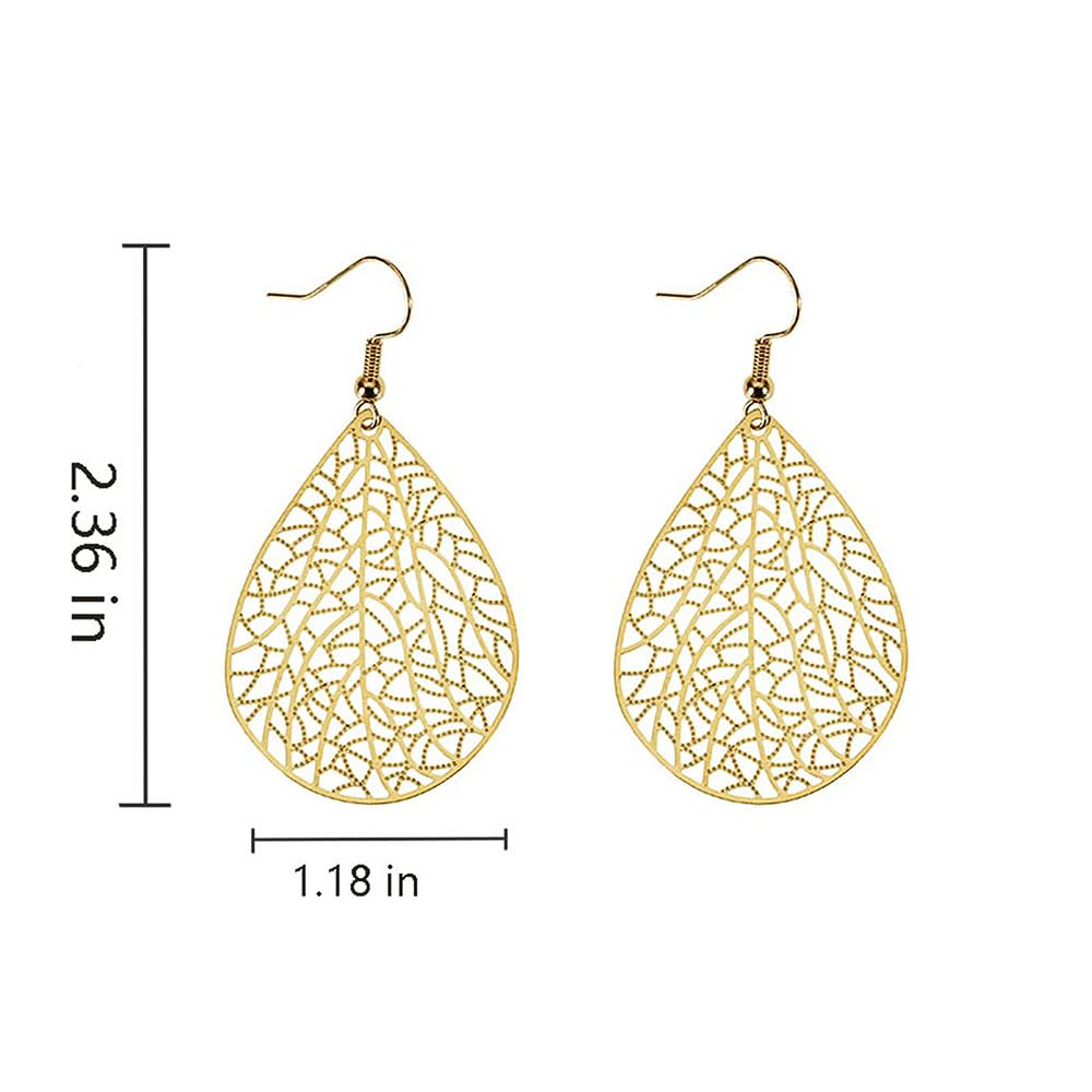 Teardrop Earrings for Women Dangle Plated Silver Nickle Free Earrings for Women Charm Gifts (water_drop_pink)