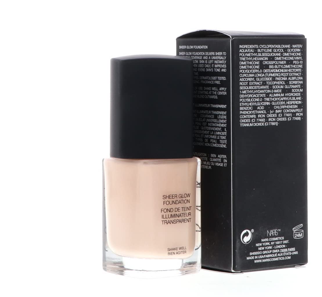 NARS Sheer Glow Foundation - Santa Fe (Medium 2 - Medium with Peachy Undertone) 30ml/1oz