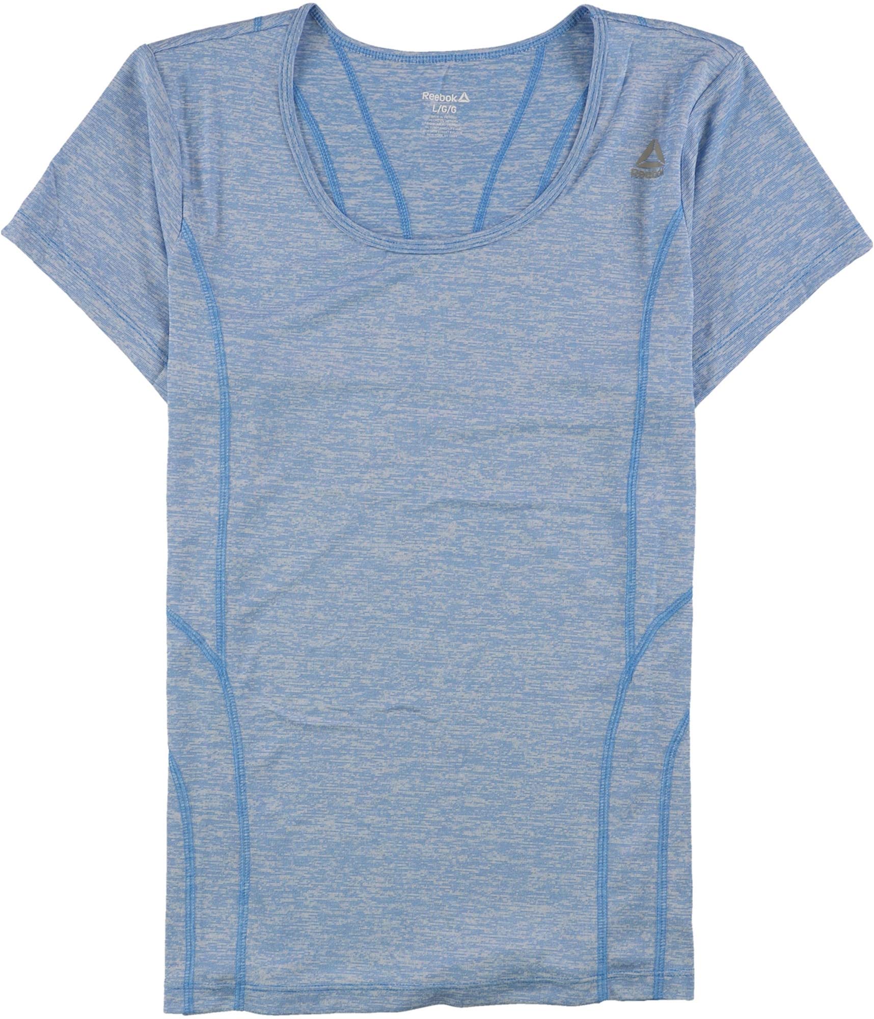 Reebok Womens Two Tone Basic T-Shirt, Blue, Small