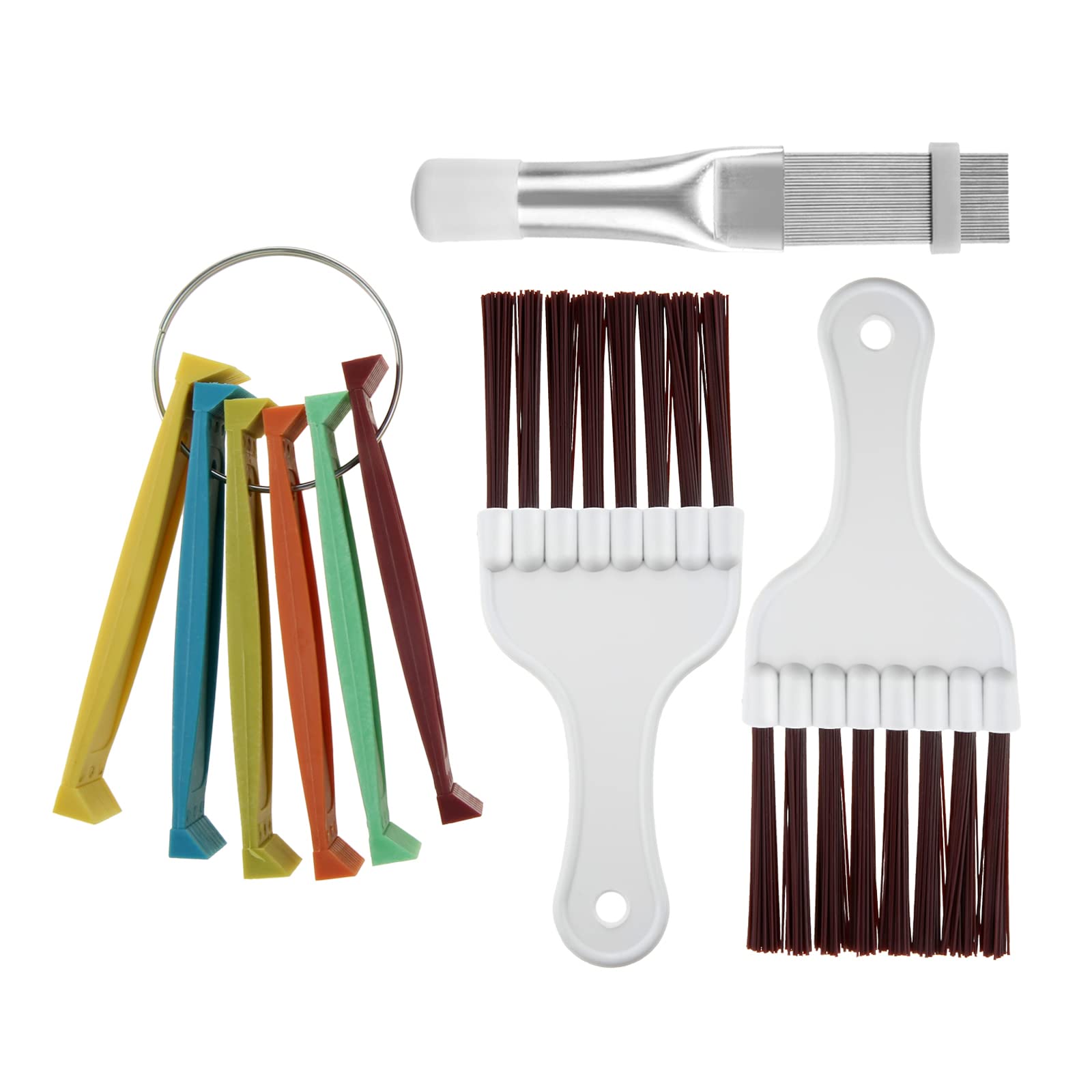 TEENGSE FCR6 Fin Comb Tool Set, 2PCS Air Condenser Fin Cleaning Brush, Steel AC Evaporator Comb, Prolonging Service Life and Increasing Efficiency