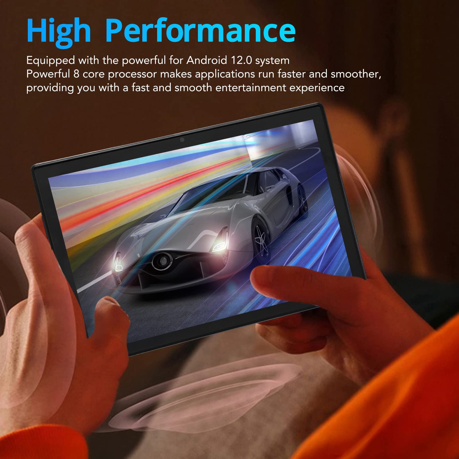 Tablet 10 Inch for Android 12.0, 6GB RAM 128GB ROM, 512GB Expand, Octa Core 4G LTE Tablets, 8MP+16MP, FHD 1920x1200, BT5.0, 7000mAh Fast Charge, 2.4G/5G WiFi (Silver)