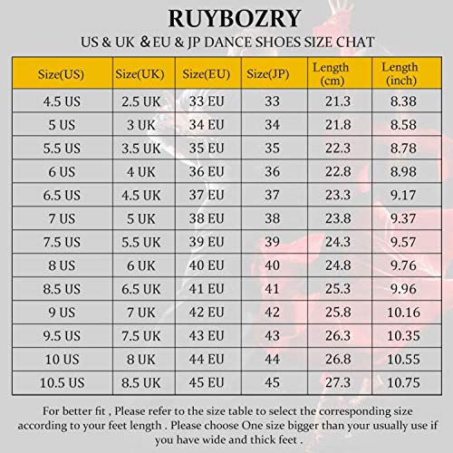 RUYBOZRY Women's Latin Dance Shoes Salsa Ballroom Performance Professional Practice Dancing Shoes,Model 802QB-5,Brown,US 6.5