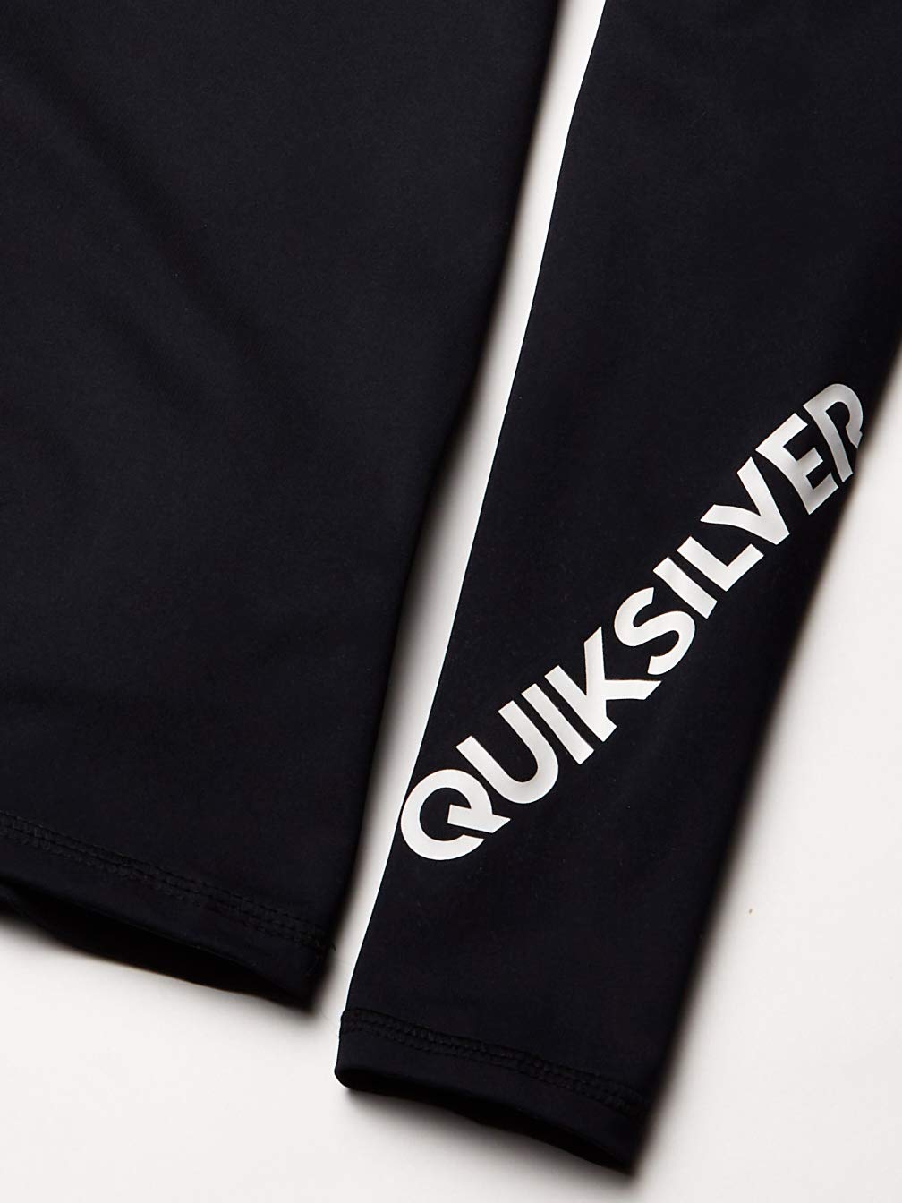 Quiksilver boys All Time Long Sleeve Youth Rashguard Surf Rash Guard Shirt, Black, Small US