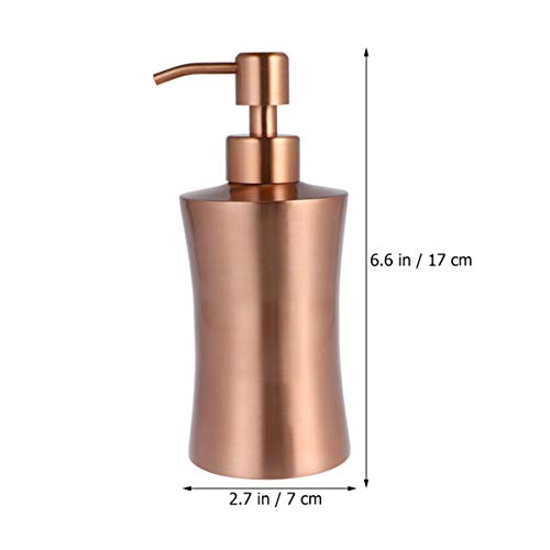 ONDIAN Soap Dish Dish Dispenser Cosmetics Refillable Steel Spa Liquid Bottles Bathroom Holders Pump Dispensers Gold Rose for Containers Hotel Bath Lotion Home Bottle Empty Shower Foaming Shampoo