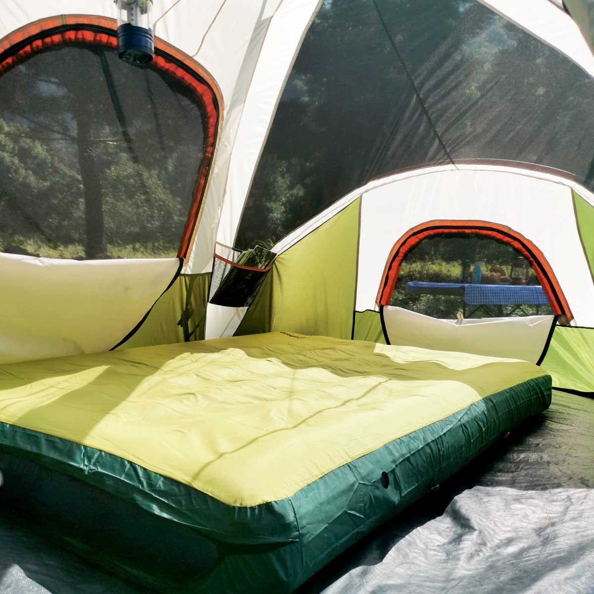 Mobihome Instant pop up Tents for Camping Setup in 60 Seconds, Quick Pop up Tent with Waterproof Rainfly, Mesh Roofs,Door & Windows for Excellent Ventilation Dome Tent - 13.5' x 7',Grey