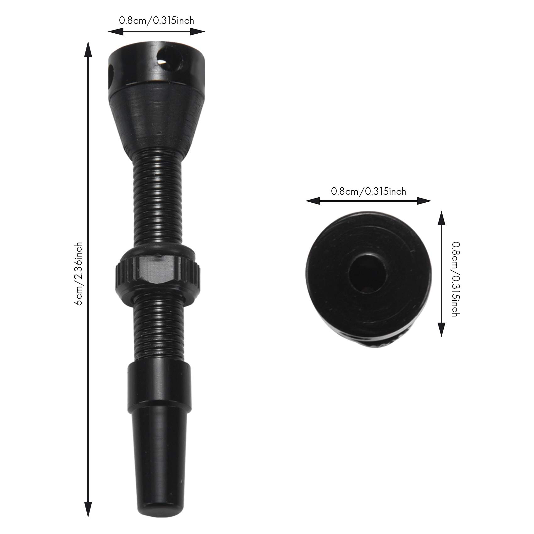 TOCHCA 1 Pair 44mm Tubeless Air Valve for Road Bike & Tubeless Valve