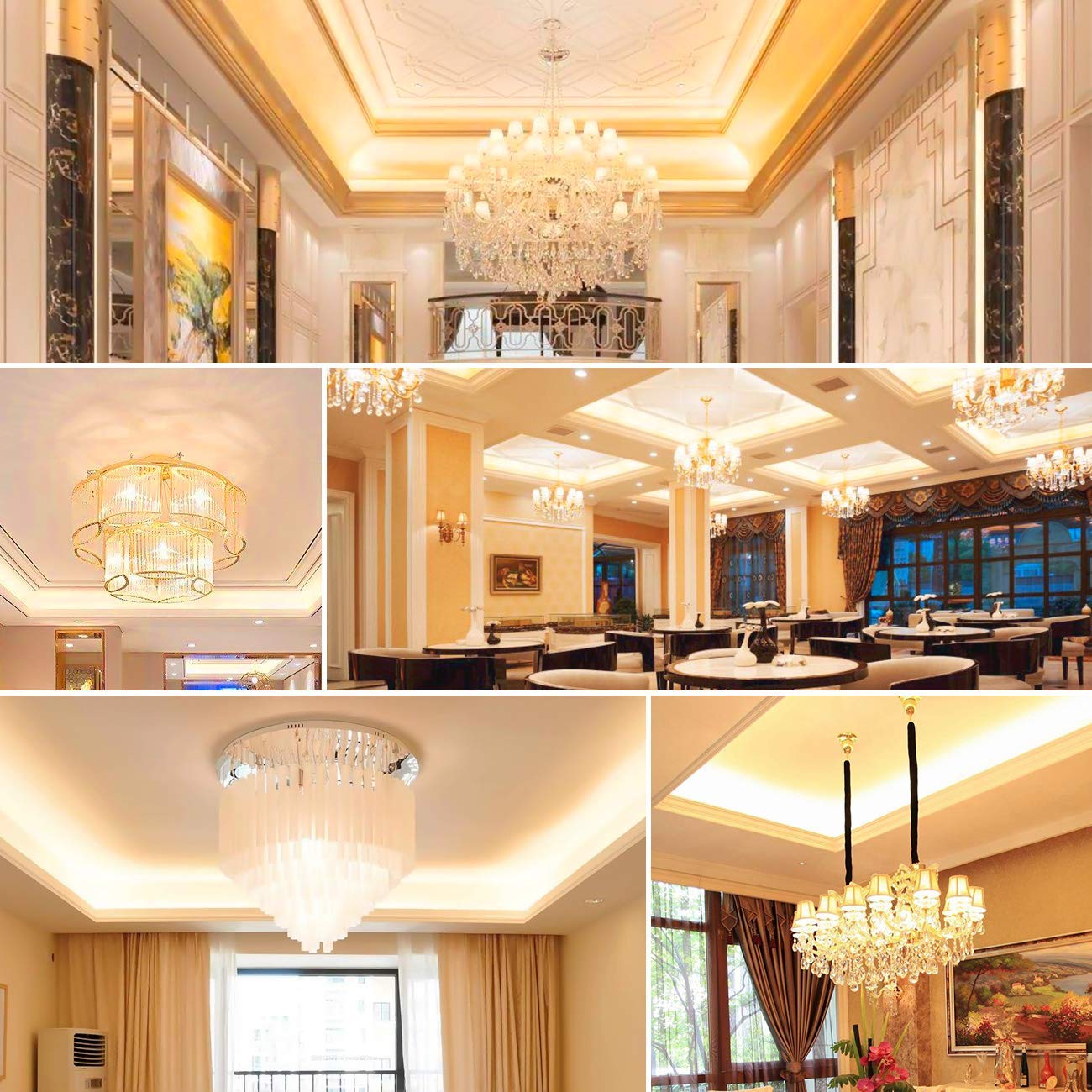 OHLGT G9 LED Bulbs Dimmable 6W (60W Halogen Bulb Equivalent), Warm White 3000K, 110V-130V, 600LM Bi Pin for Home Lighting, 6 Packs