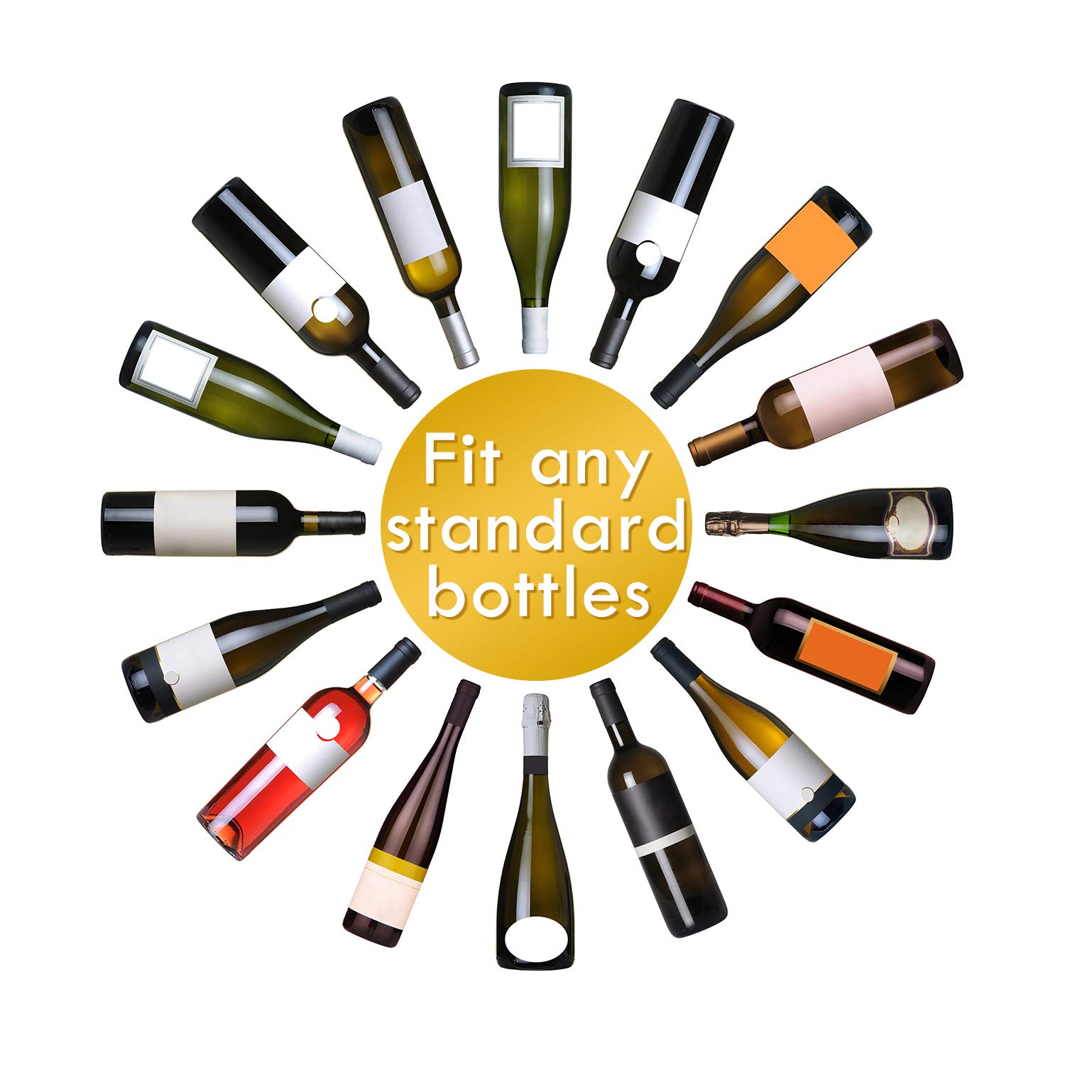 Whaline 8 Pack Silicone Wine Bottle Stoppers and Gift Box, Funny Silicone Reusable Caps Bottle Sealers with a Funny Saying for Wine Beer Bottles