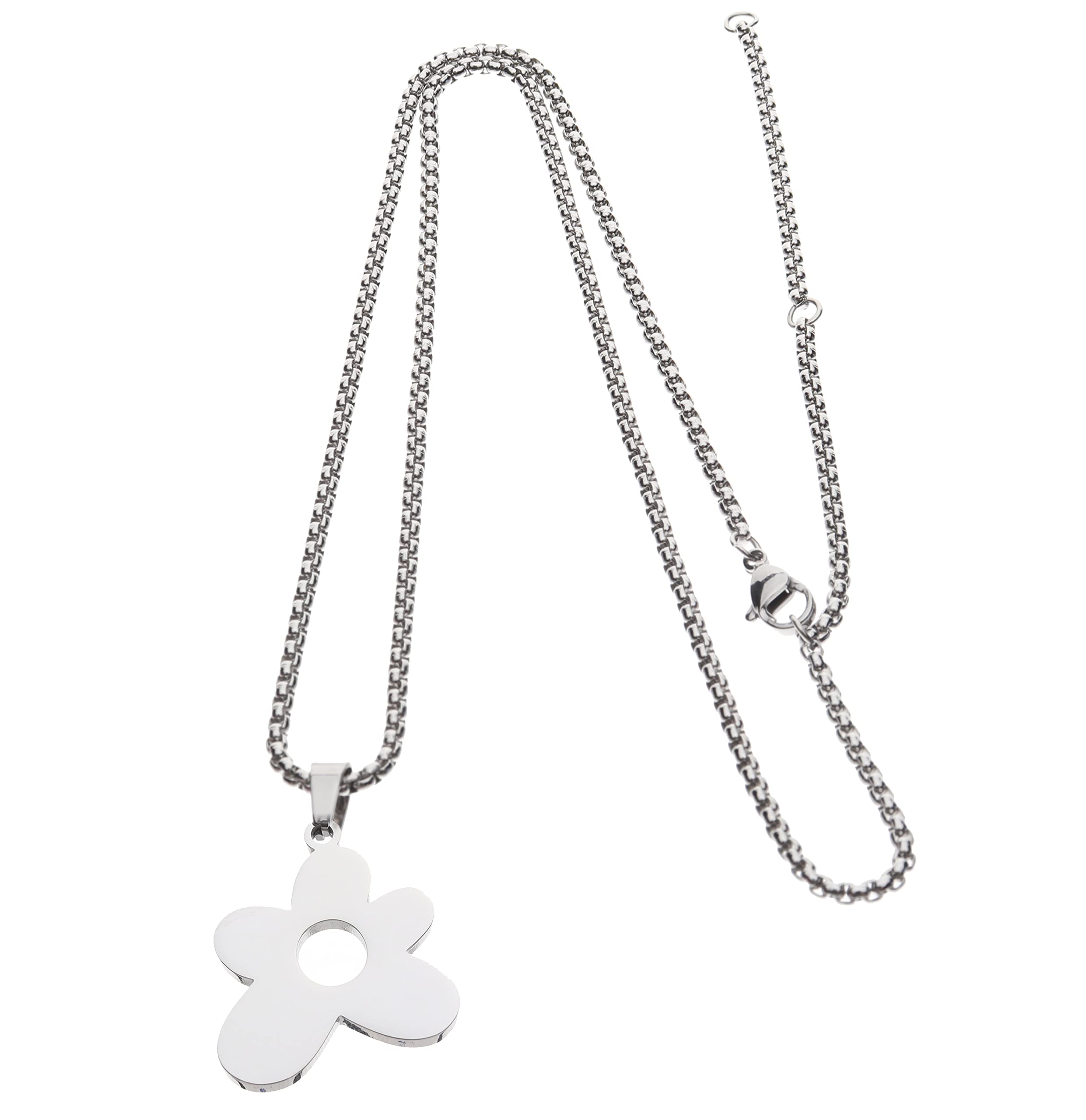 SYWHPS Face Hip Hop Rapper Pendant Chain Necklace (Silver Pro)