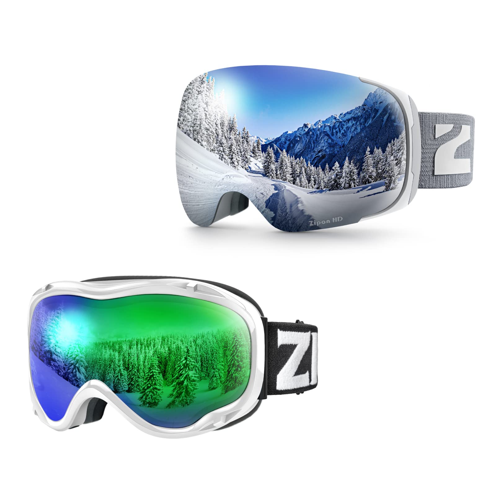 ZIONOR Lagopus Ski Goggles Z1 Zipon HD Lens Ski Goggles