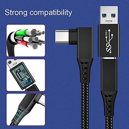 Saycker Link Cable Compatible for Oculus Quest 2, Fast Charing, PC Data Transfer USB for VR Headset and Gaming PC(Black#3M)