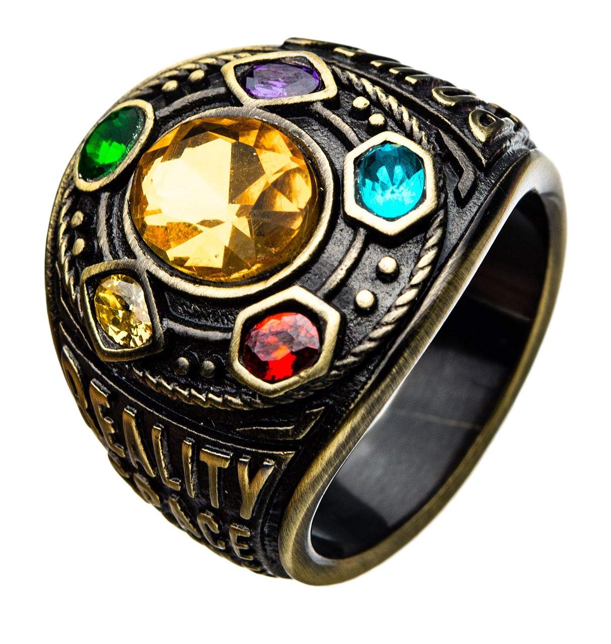 Sales One International Infinity Gauntlet Class of Infinite Power Ring (Gold Tone, 13)