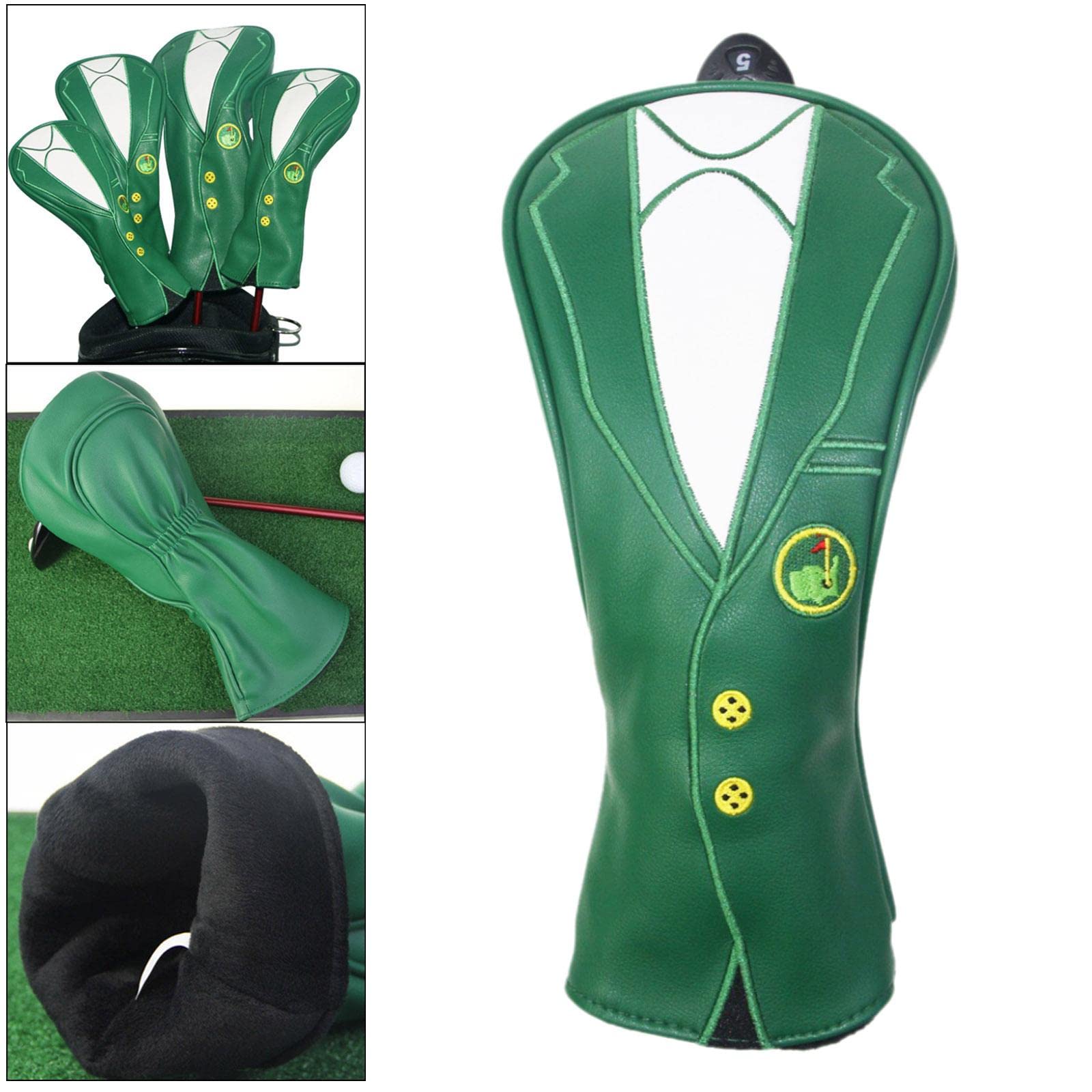 SM SunniMix Golf Wood Headcover Durable Fleece Lining No.1/3/5 UT Drivers Covers 400cc Head Cover Protector Guard Golfer Gift Protect Sleeve Accessories - No.5