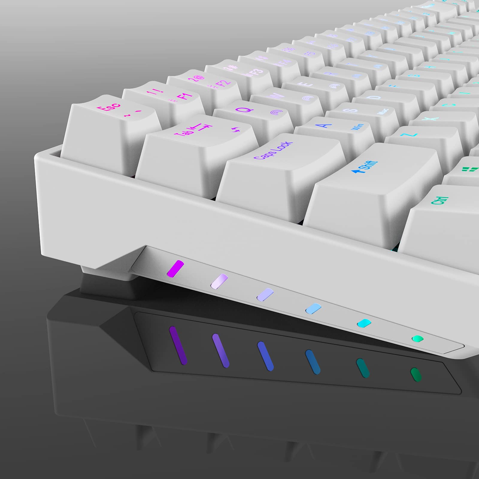 RK ROYAL KLUDGE RK71 Wireless/Wired Mechanical Keyboard and 7200 DPI Gaming Mouse, 71 Keys RGB Blue Switch Hot Swappable Compact Gaming Keyboard for Win/Mac