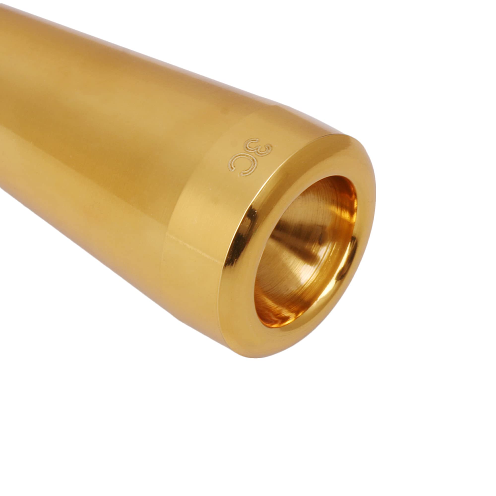 Mxfans 9.8mm Outer Diameter 3C Trumpet Mouthpiece Replacement Golden-Plated Musical Instrument Accessory