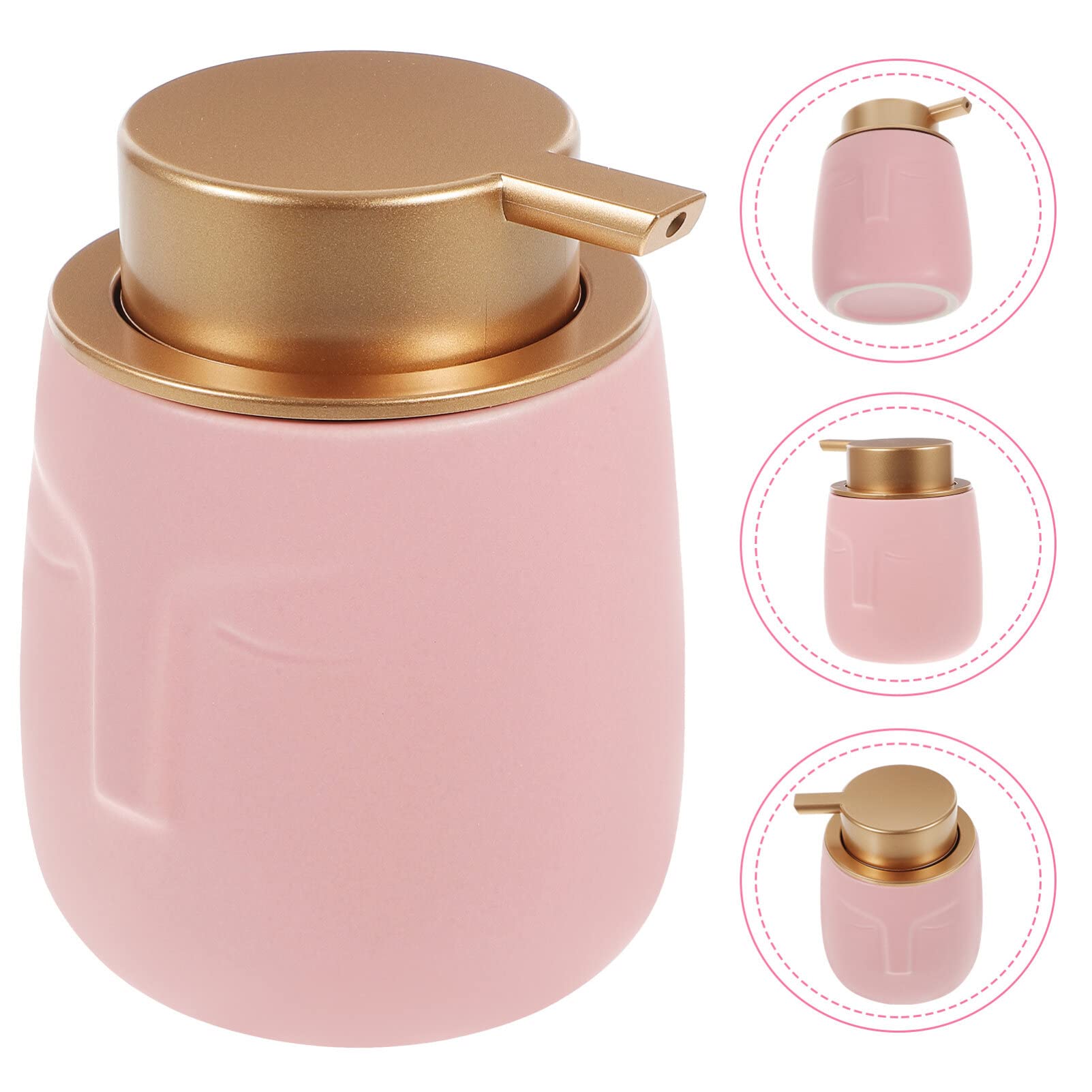ONDIAN Soap Dish Hand Soap Dispenser Ceramic Soap Dispenser Liquid Pump Soap Dispenser Lotion Dispenser Soap Bottle Shampoo Pump Bottle Empty Pump Bottles for Bathroom Countertop Foam Soap Bottle