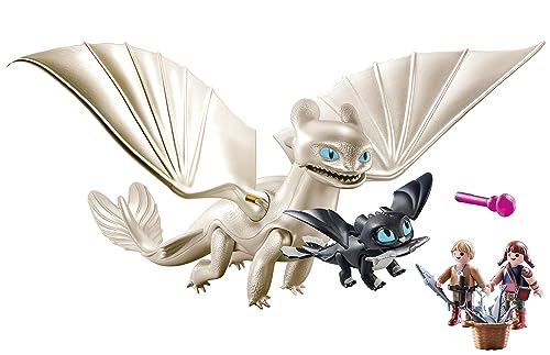 Playmobil How to Train Your Dragon III Light Fury with Baby Dragon & Children