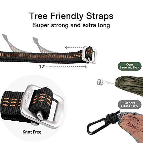 onewind Ultralight Camping Hammock, 11ft Portable Lightweight Hammock with Tree Straps Hammock for Camping, Backpacking and Hiking, OD Green