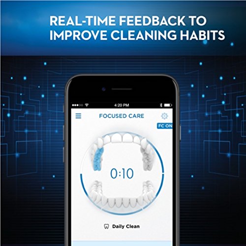 Oral-B 7500 Electric Toothbrush, Black with 3 Brush Heads and Travel Case - Visible Pressure Sensor to Protect Gums - 5 Cleaning Modes - 2 Minute Timer