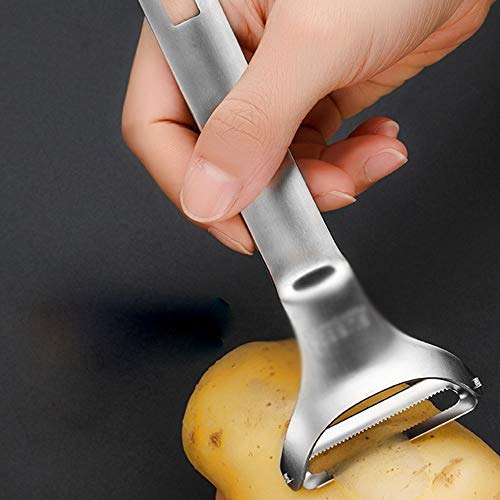 OSKOURXP Vegetable Peeler Stainless Steel Potato Peeled Apple Peeler Kitchen Gadget Multi-function Fruit Knife Plane Artifact Peeling (Size : 2)