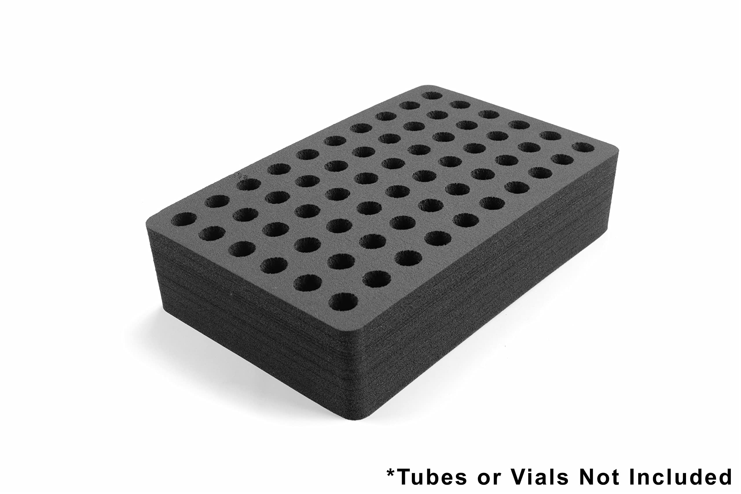 Polar Whale 2 Test Tube Racks Durable Black Foam Storage Holder Organizer Stand Transport Holds 60 Tubes Fits up to 20mm Diameter