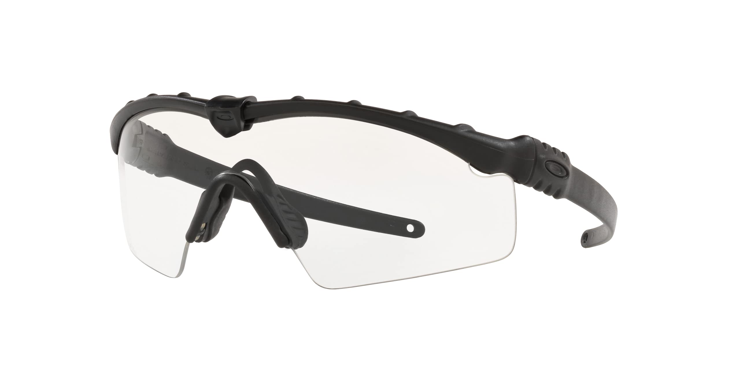 Oakley Men's OO9146 SI Ballistic M Frame 3.0 Rectangular Sunglasses, Matte Black/Clear, 32 mm