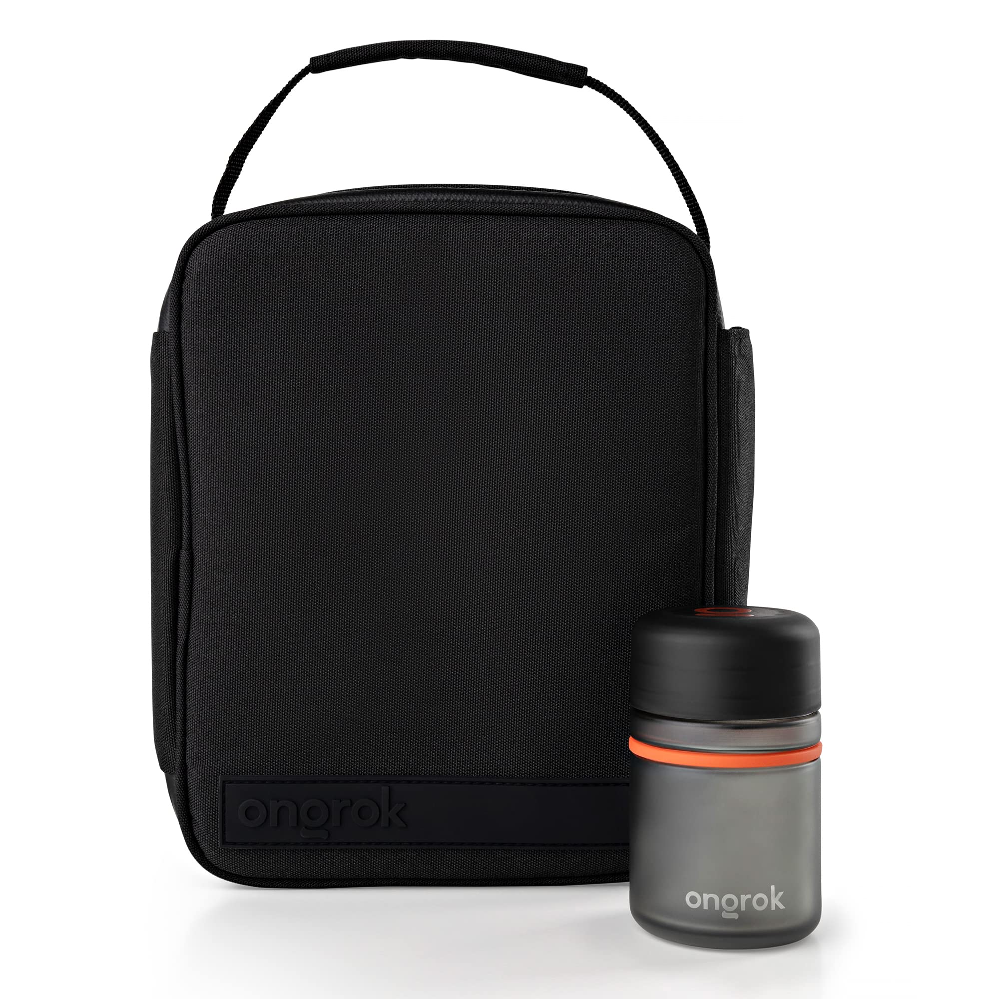 ONGROK Extra Large Lock Bag (9 x 8 x 3.5), Locking Case with Carbon Technology, Box Comes with Bonus Glass Jar