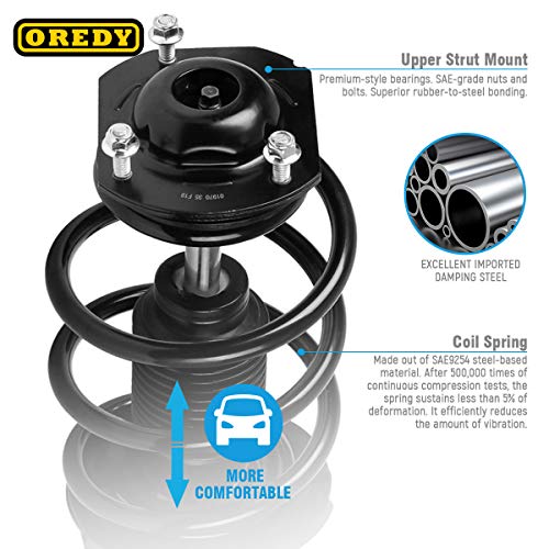 OREDY 2PCS Front Shocks Struts 172518 11680 Complete Struts Assembly Shocks Coil Spring Suspension Struts Kit Compatible with Enclave 08-12 Traverse 09-12 Acadia 07-12 Outlook 07-10 Struts