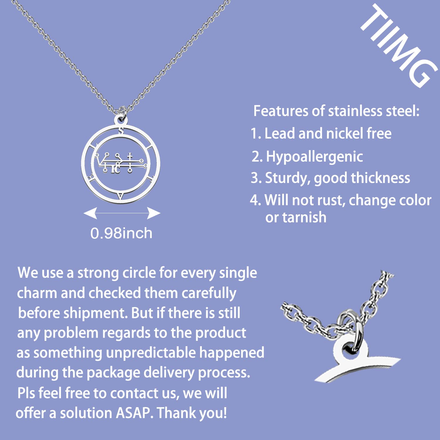 TIIMG Sitael Angel Sigil Pendant Jewelry Sitael Angel Seal Talisman Against Adversities Gift (SITAEL necklace)