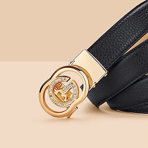 VANANNBA Belts for Leather Ratchet Women Buckle Belt with Belt Box
