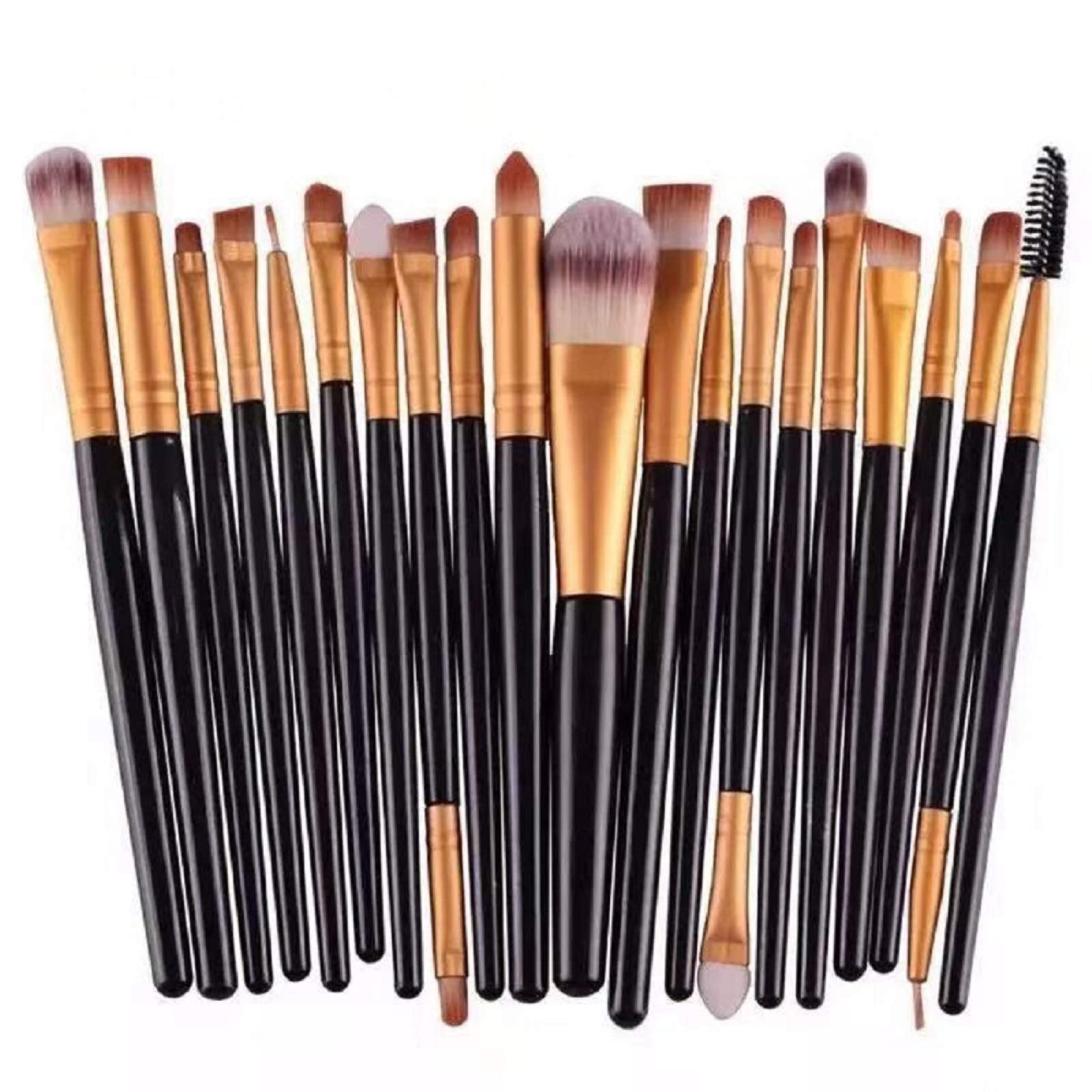 NEJLSD Eye Makeup Brushes Set 20, Eyeliner Eyeshadow Blending Brush, Wool Make Up Brush Set,Powder Face Foundation Eyeshadow Eyeliner Lip Cosmetic Brushes