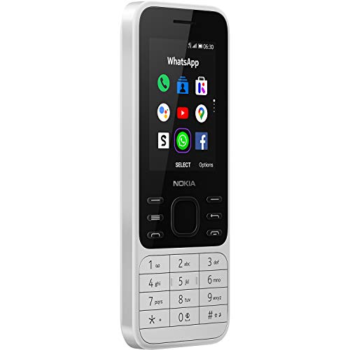 Nokia 6300 4G | Unlocked | Dual SIM | WiFi Hotspot | Social Apps | Google Maps and Assistant | Powder White
