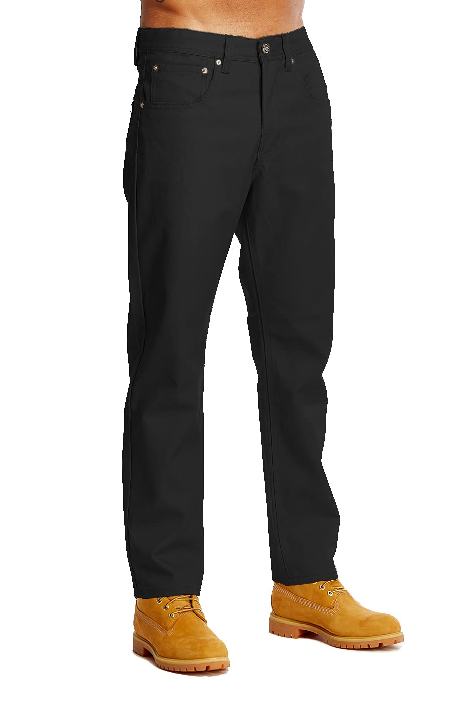 PJ Mark Bleecker and Mercer Mens 100% Cotton Oxford Wooven Taper Work Pants (41452-BM-BLACK Oxford, 38x32)