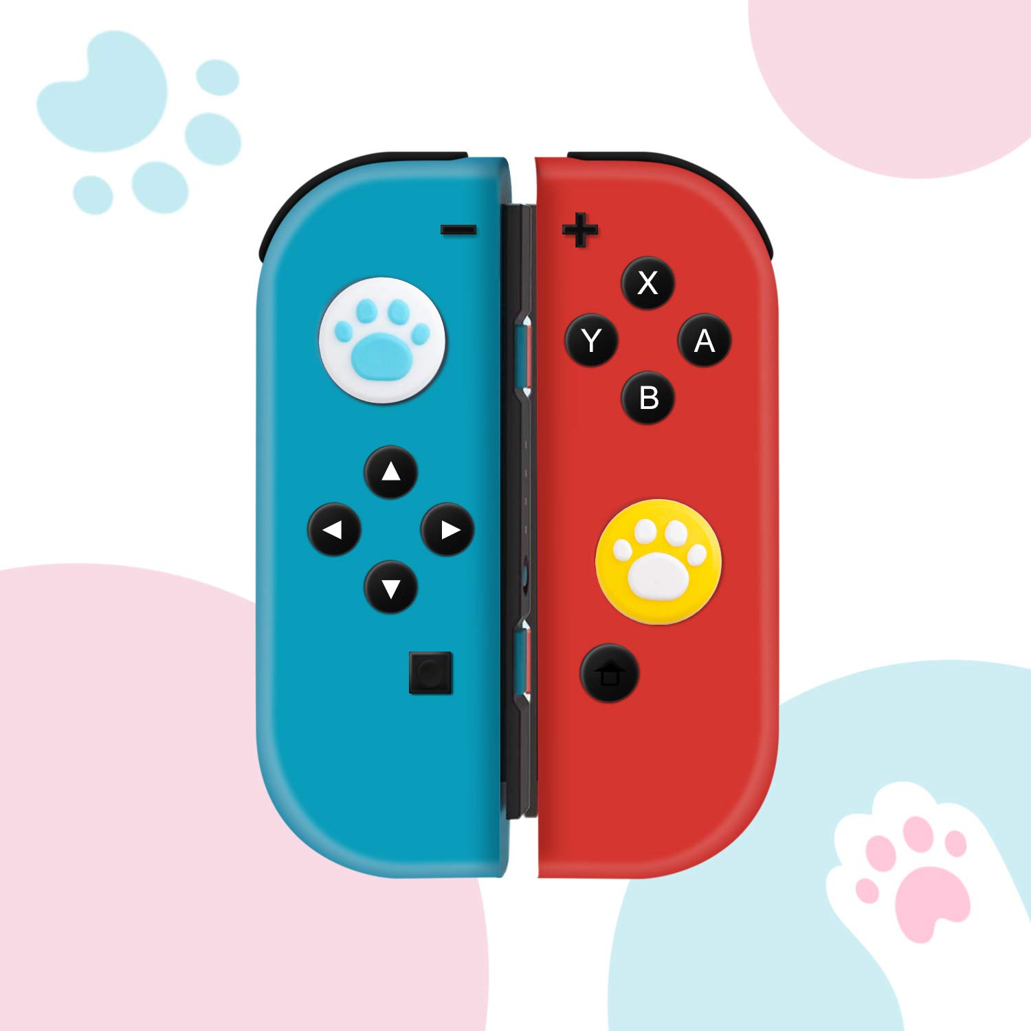 RGEEK 10PCS Cute Cat Claw Joystick thumb Caps for Nintendo Switch & Switch Lite, Thumb Stick Grips Analog Stick Cover, Soft Silicone for Joy-Con Controller