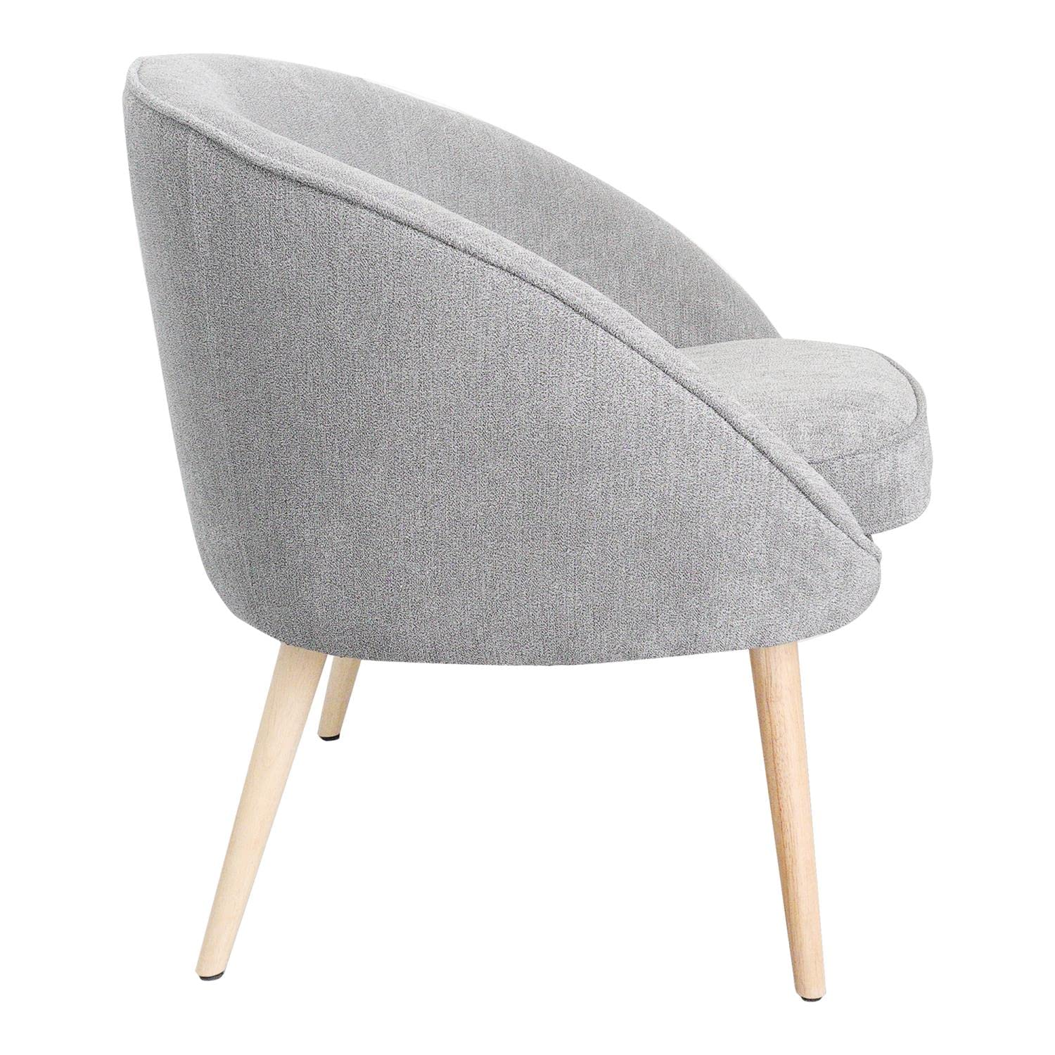 Moe's Home Collection Farah Contemporary Fabric Chair in Gray