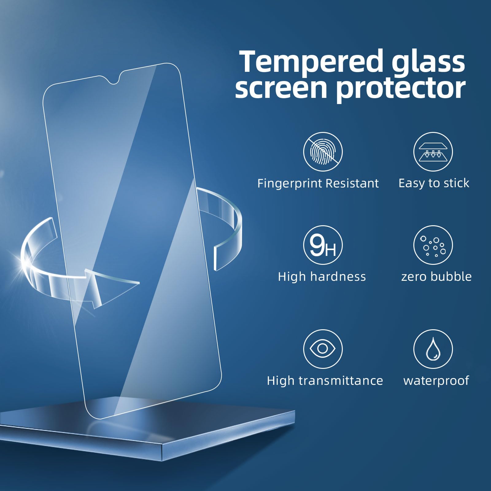 NEW'C [3 Pack] Designed for TCL 30 XE 5G Screen Protector Tempered Glass, Bubble Free, Ultra Resistant