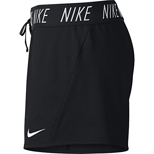 Nike Women's Dry Training Shorts, Sweat-Wicking Running Shorts Women Need for High Intensity Comfort, Black/White, M