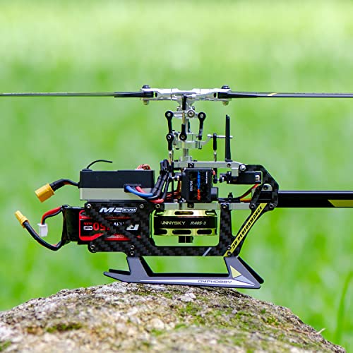 OMPHOBBY M2 EVO Ready to Fly 3D RC Helicopter Outdoor, 6CH Remote Control Helicopters for Adults, Compatible with RadioMater Zorro Transmitter Red