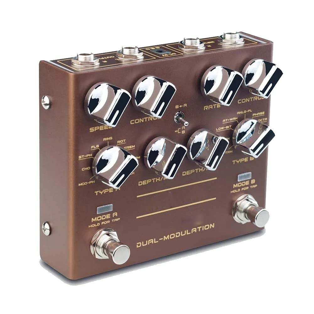 ZYZMH Dual Channel Modulation Pedal 9 Effects Support Stereo Input & Output True Bypass Multi-Effect Guitar Pedal