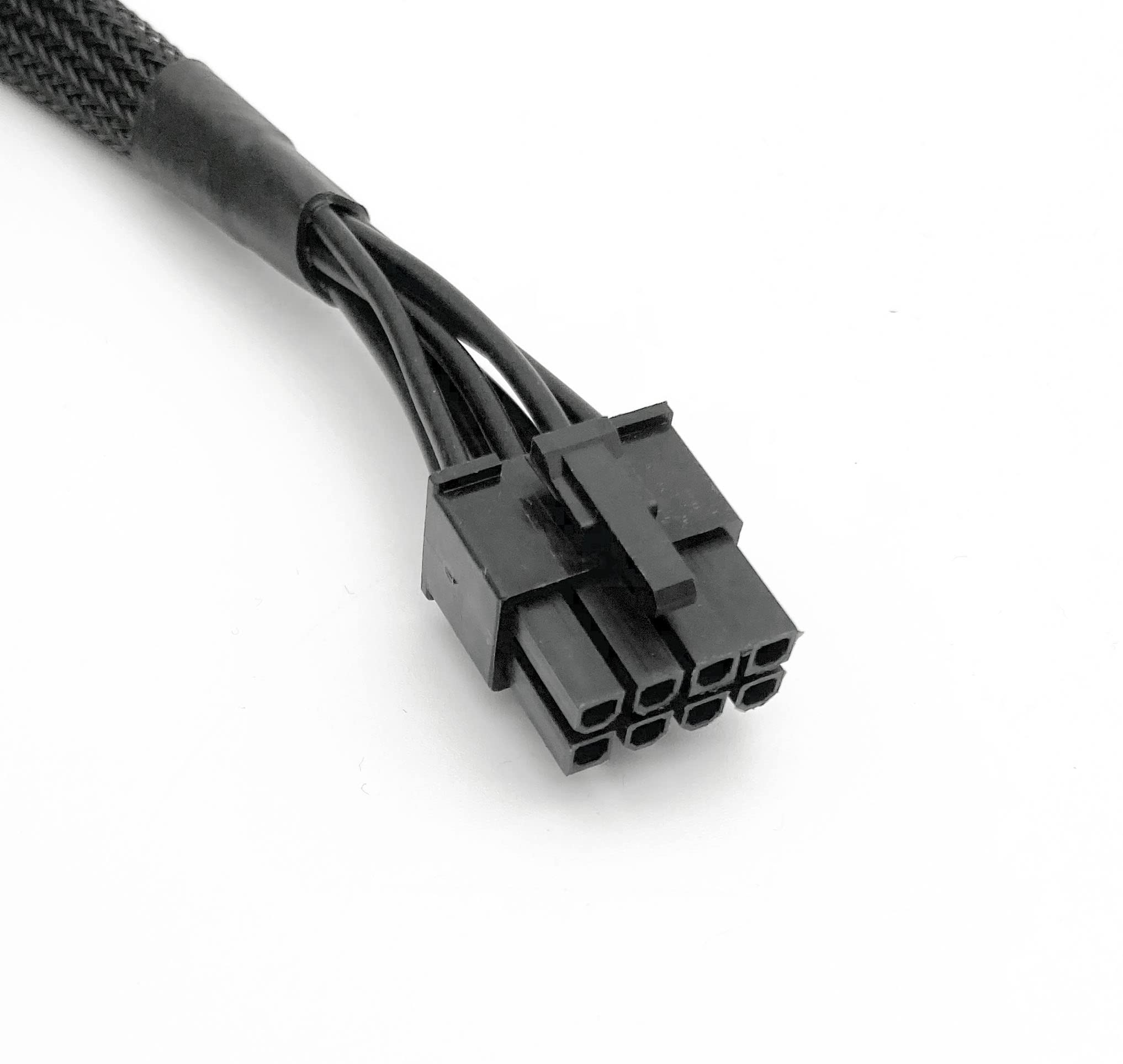 YOUKITTY 8-pin Male to 8-pin (6+2) Male Power Adapter Sleeve Cable for Modular Power Supply 24" (2-Pack)