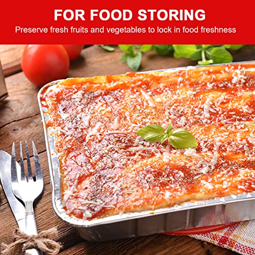 Sakuchi 9x13 Disposable Aluminum Foil Pans [50 Sets] Large Baking Pan Trays - Heavy Duty Tin Tray - Half Size Chafing Dishes. Food Containers for Roasting, Cooking, Heating or Steam Table